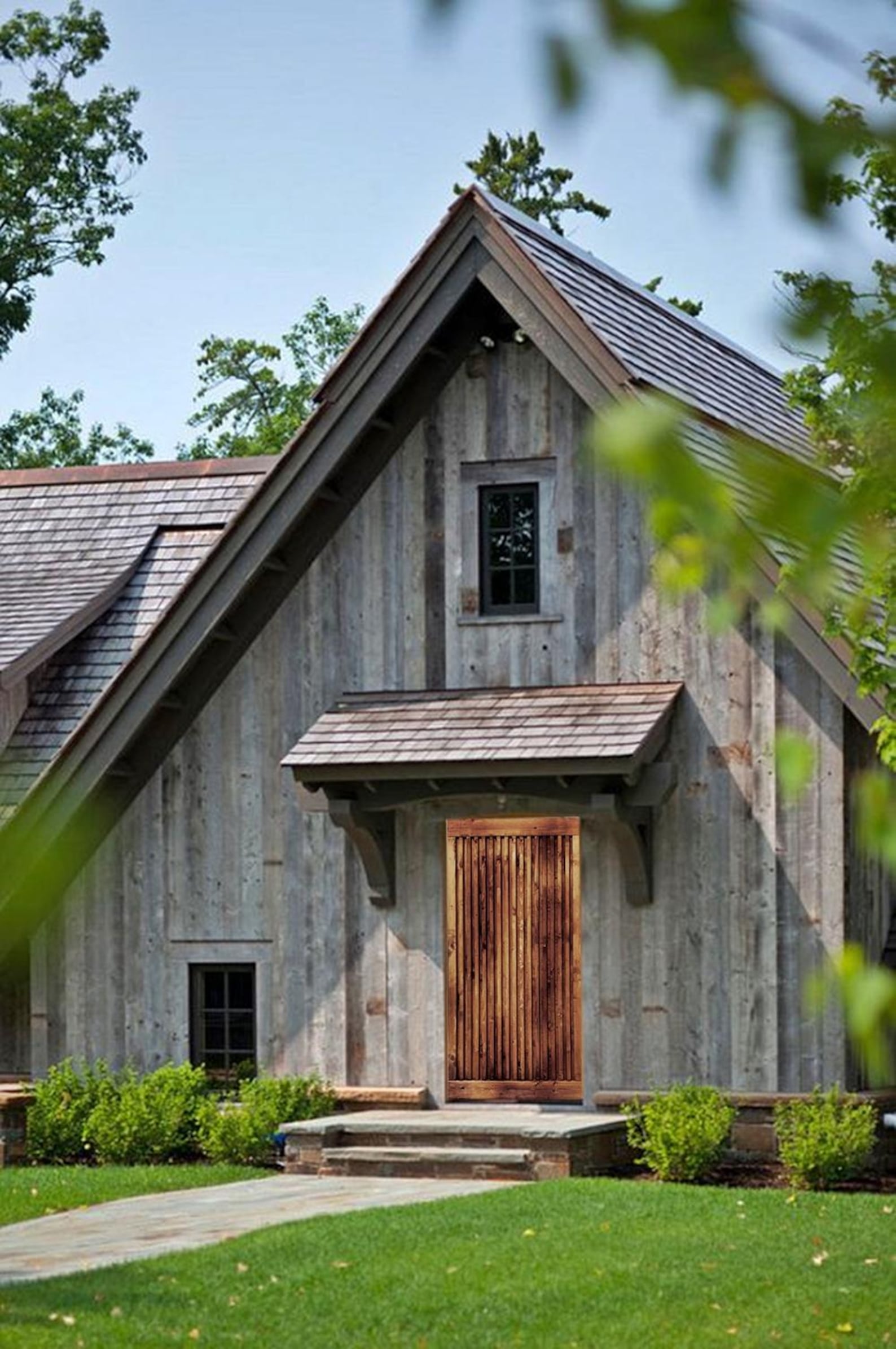 Handcrafted Ribbed Barn Door: Custom Slatted Wood, Interior-exterior - Etsy