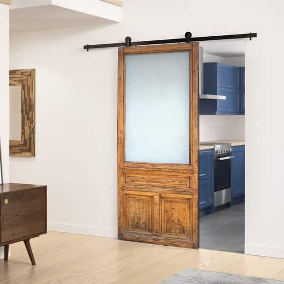 Antique Solid Wood Glass Panel Door: Rustic Farmhouse Entry - Etsy