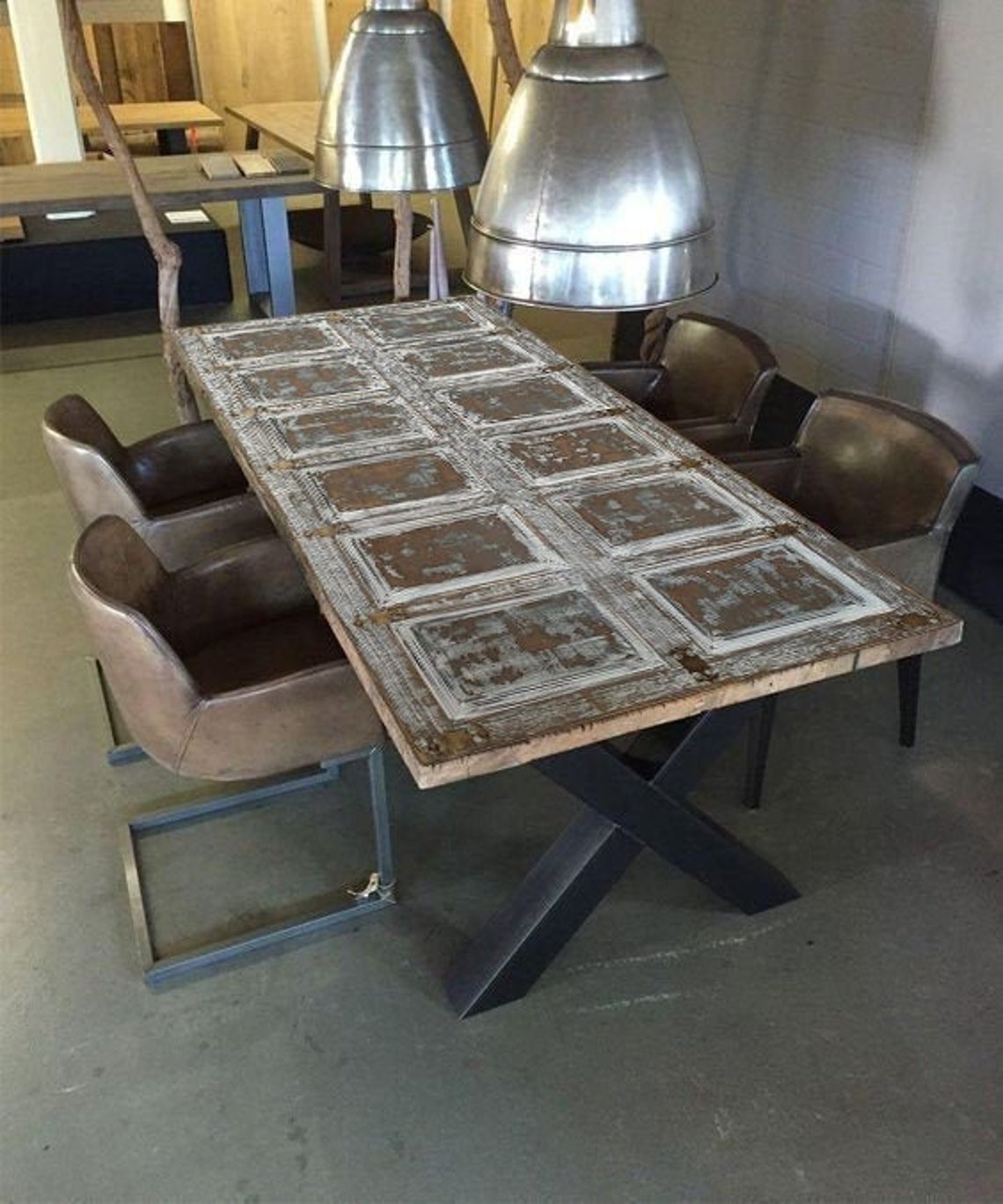 Antique Whitewashed Table Solid Custom Size Table | Etsy