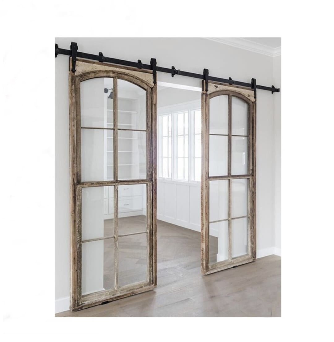 Antique French Sliding Doors: Custom Size, Rustic Farmhouse Style - Etsy