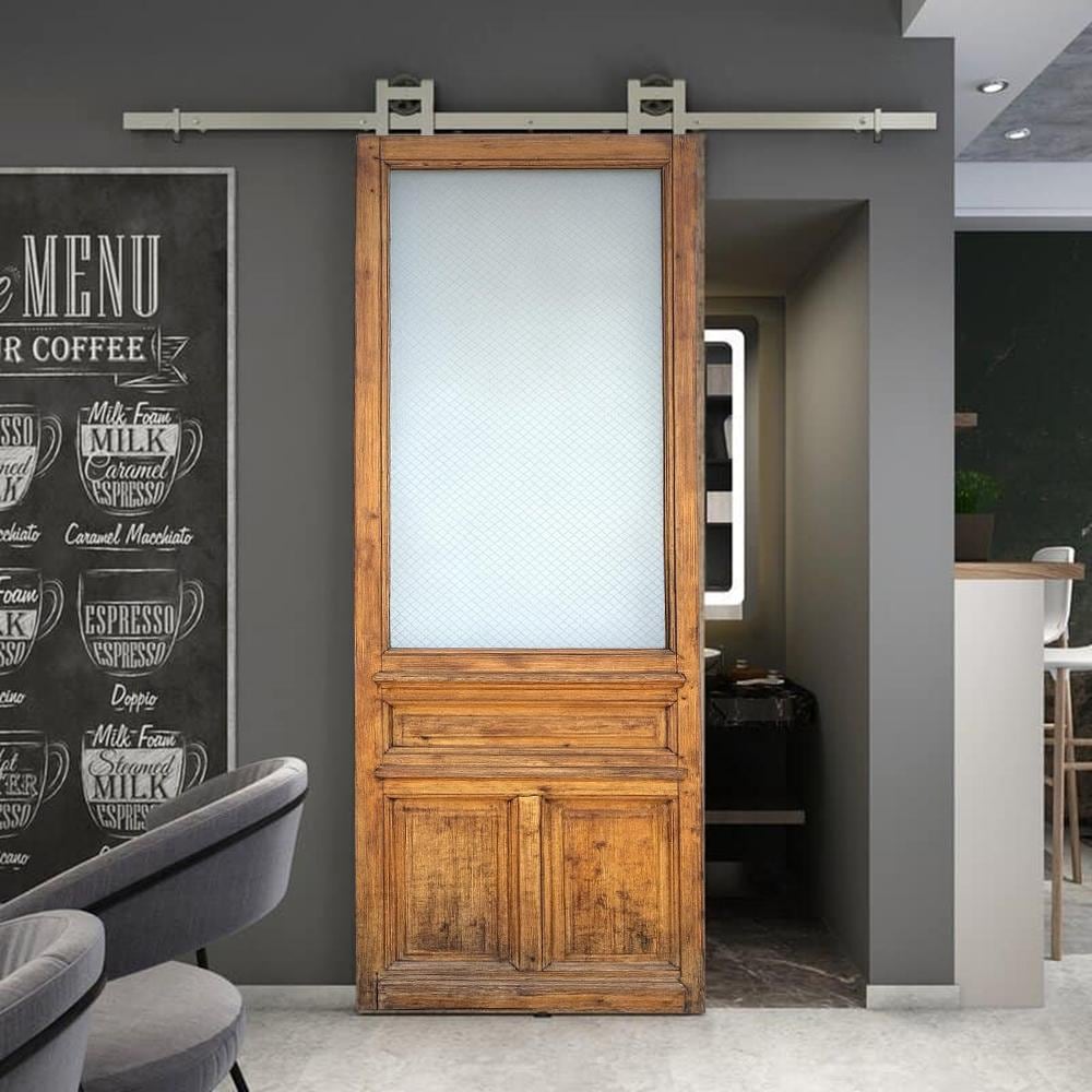 Antique Solid Wood Glass Panel Door: Rustic Farmhouse Entry - Etsy