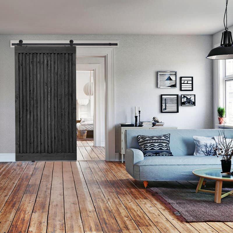 Modern Slat Barn Door: Custom Size Mid-century Ribbed Door - Etsy