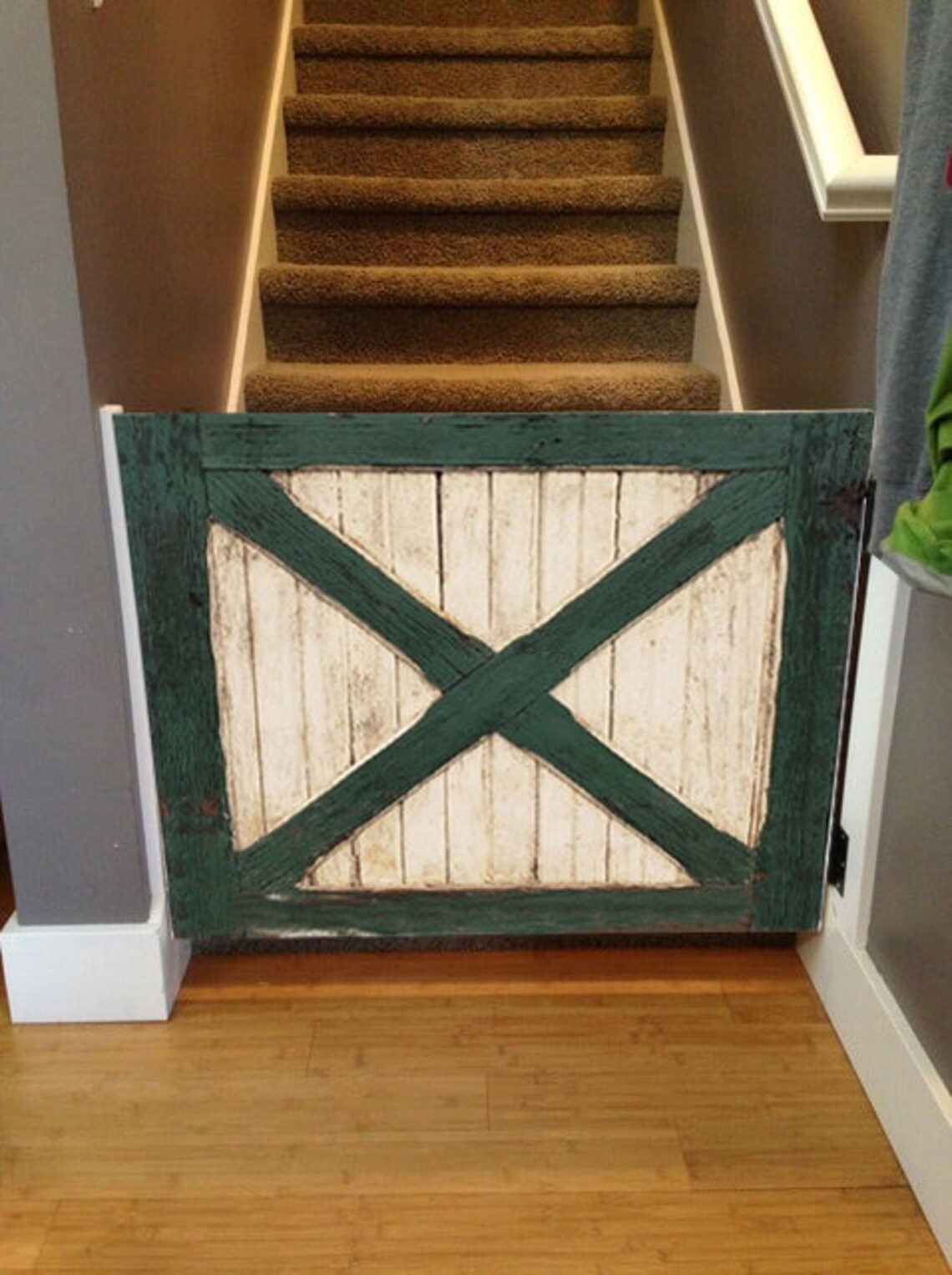 Custom Solid wooden Baby Gate Stairway Gate Wood Safety | Etsy