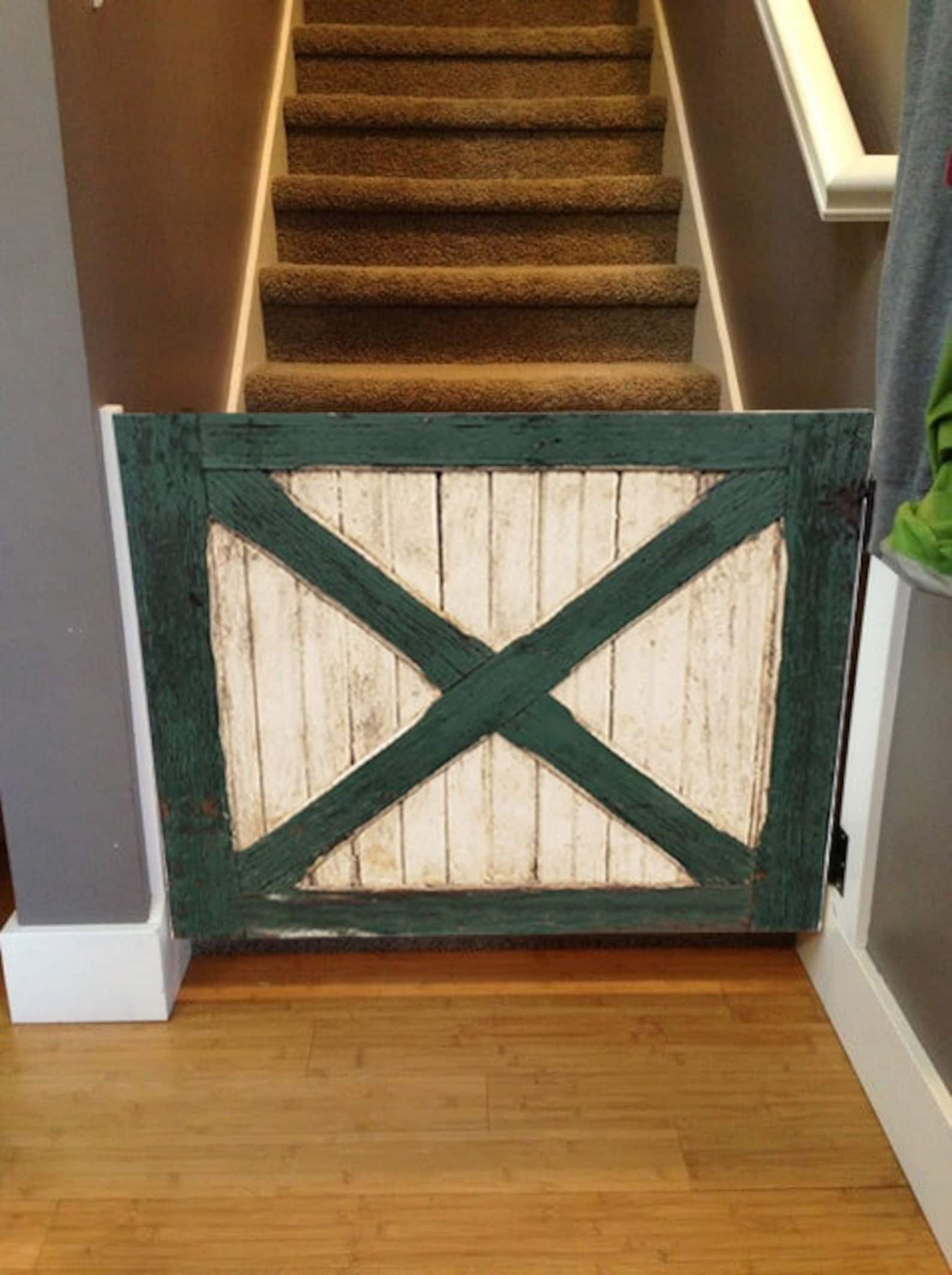 Custom Solid Wood Baby/dog Gate: Rustic Barn Door Style - Etsy