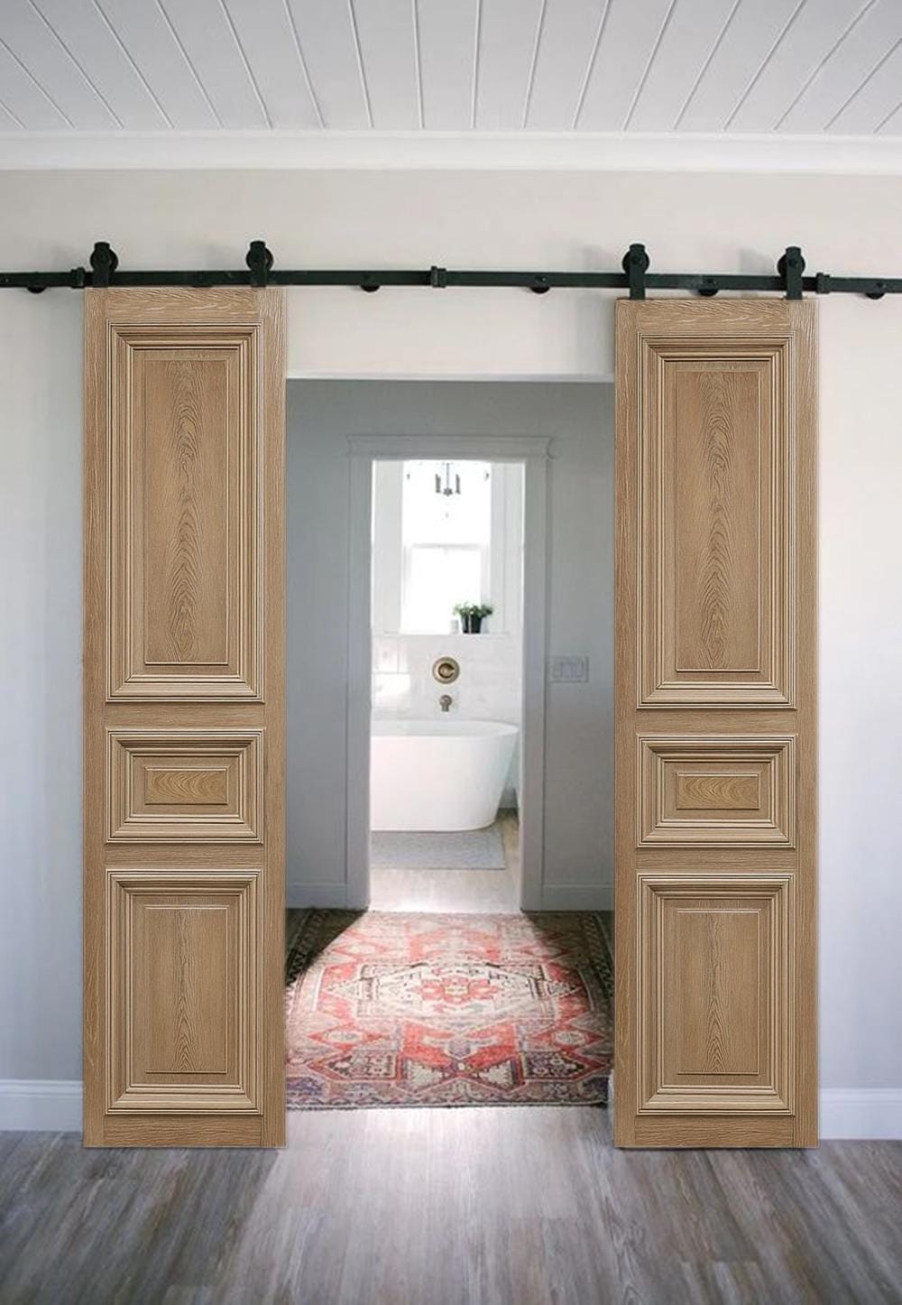 Handcrafted Solid Wood Farmhouse Door: Rustic Antique Style - Etsy