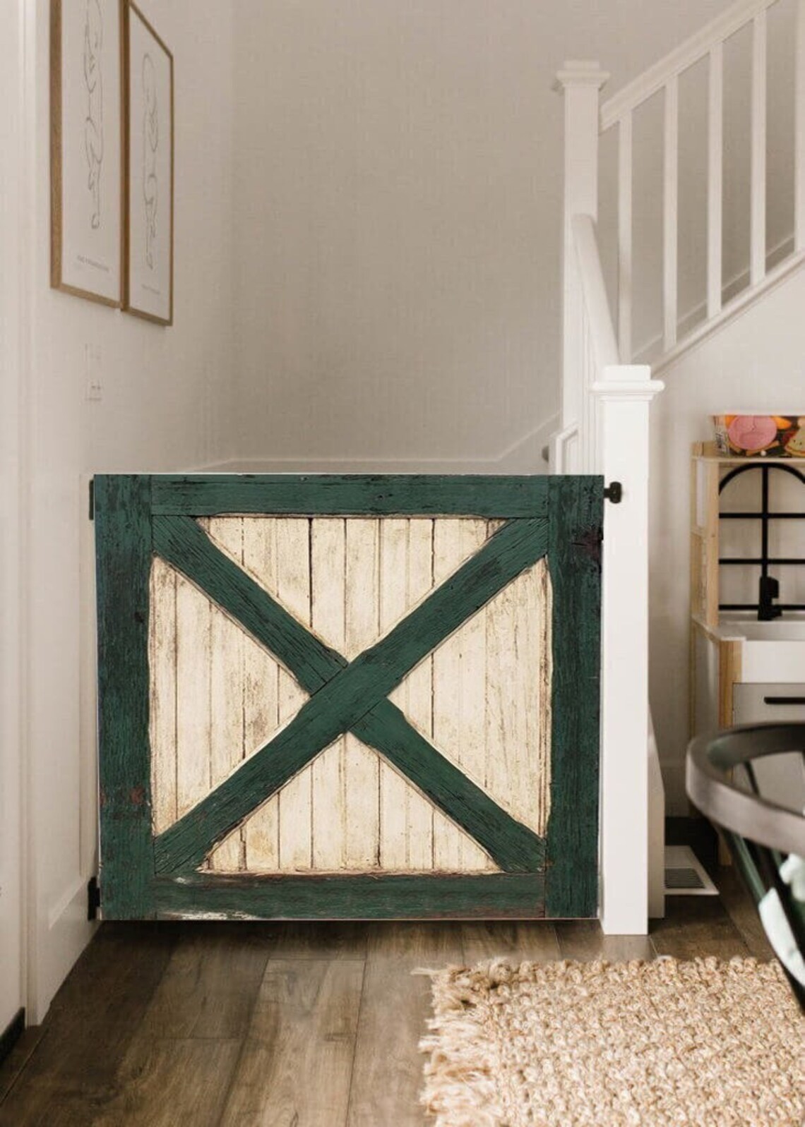 Custom Solid wooden Baby Gate Stairway Gate Wood Safety | Etsy