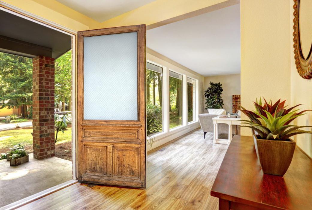Antique Solid Wood Glass Panel Door: Rustic Farmhouse Entry - Etsy
