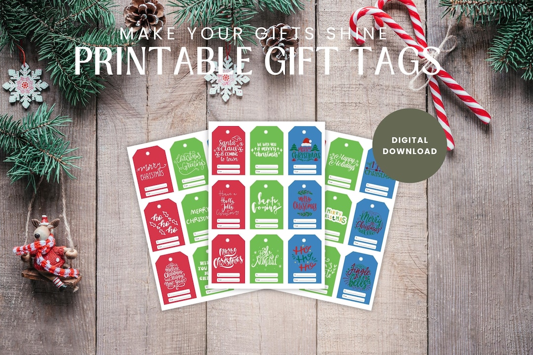 Printable Christmas Gift Tag | to From Tags | Neighbor Gift | Holiday ...