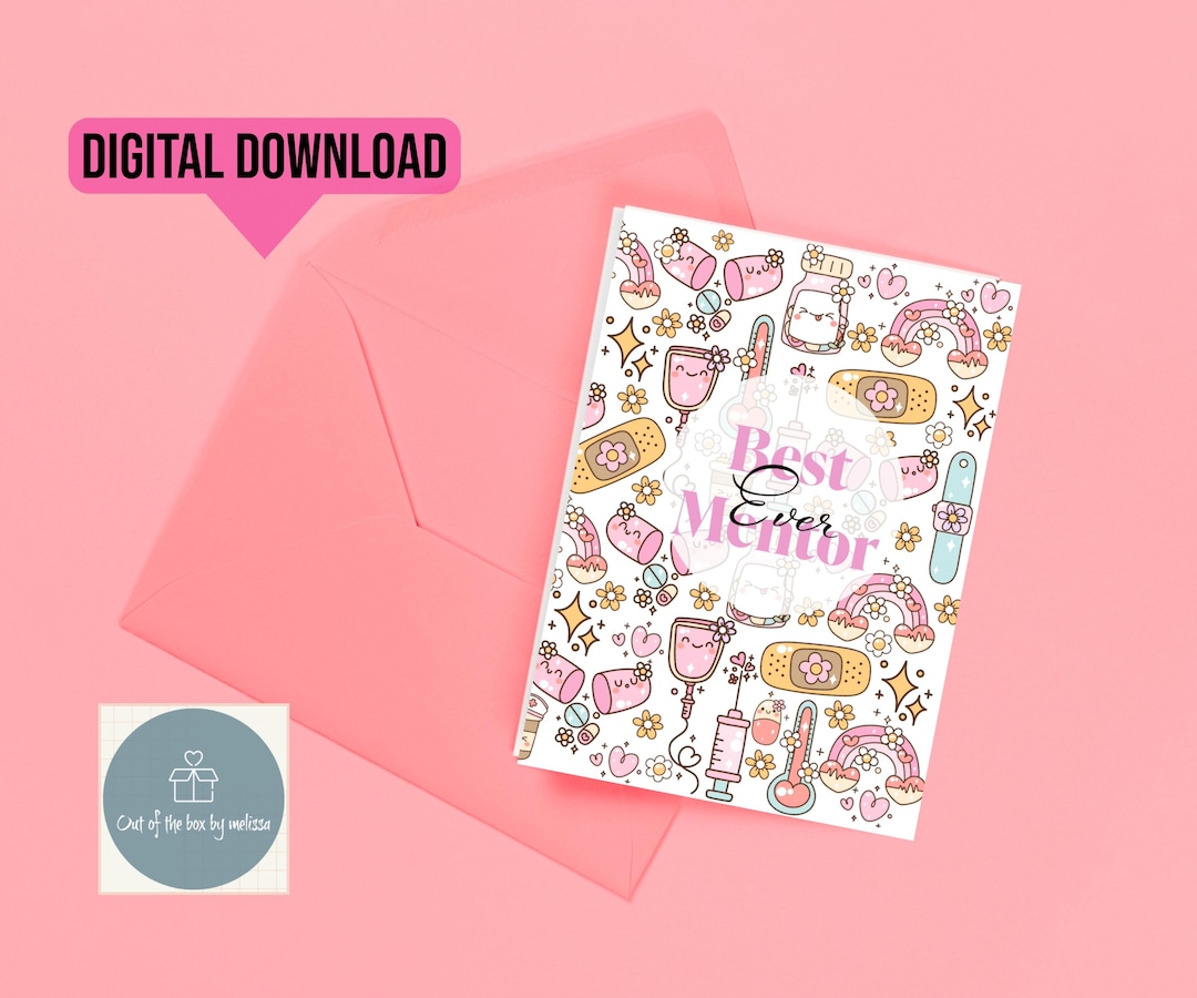 Best Mentor Ever Printable Card – Kawaii Digital Download for NHS ...