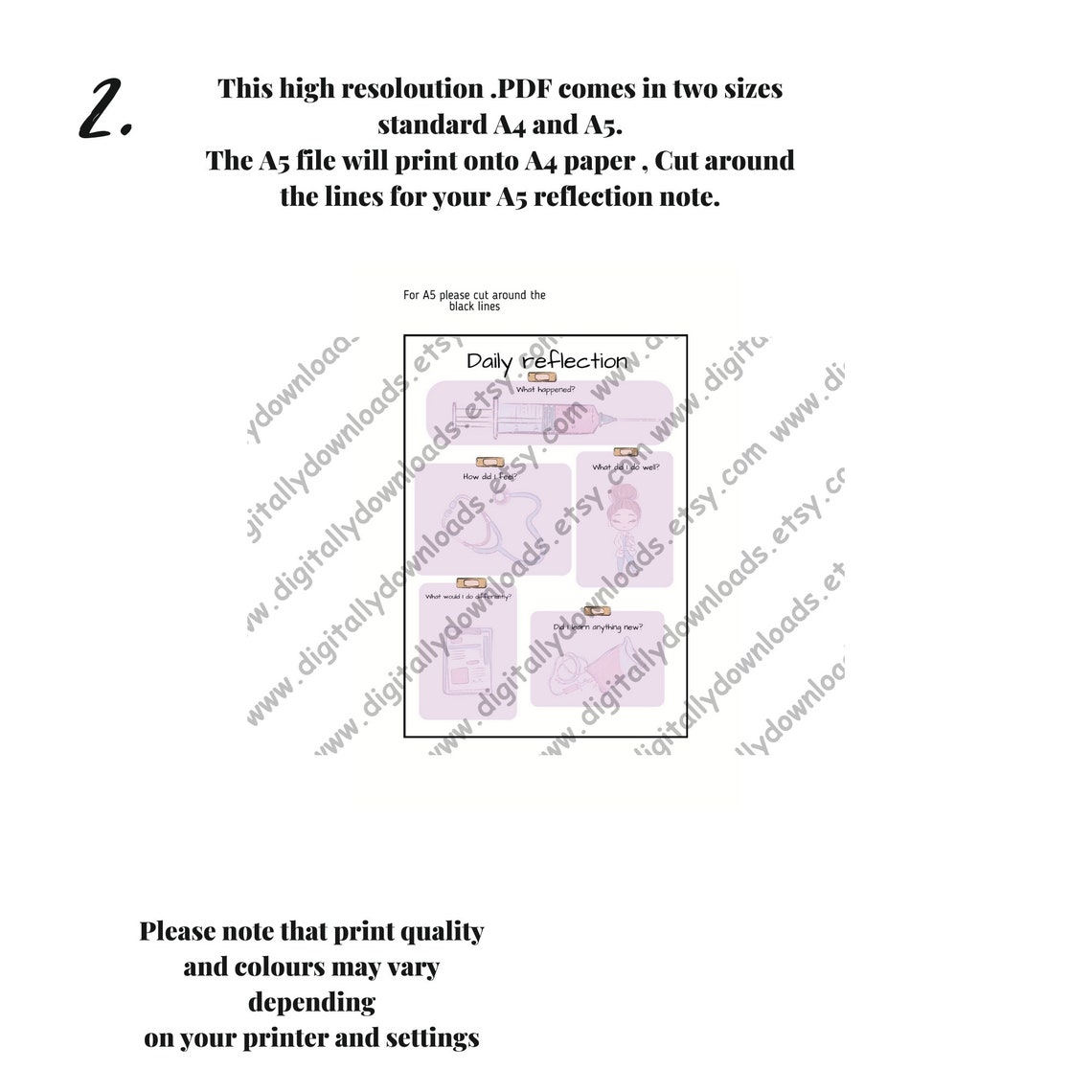 Nurse Reflection Template, Nursing Student Reflection, Nurse ...