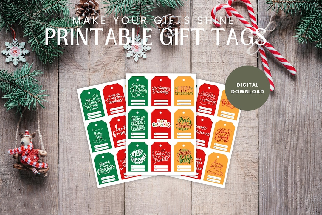 Printable Christmas Gift Tag | to From Tags | Neighbor Gift | Holiday ...