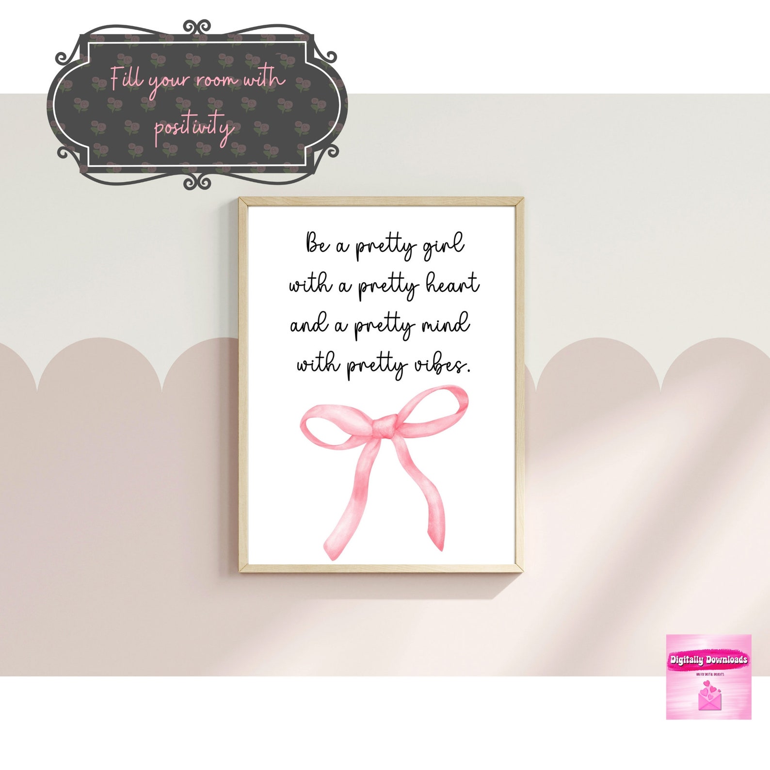 Trendy Inspirational Coquette Printable Art Wall Decor, Cute Digital ...