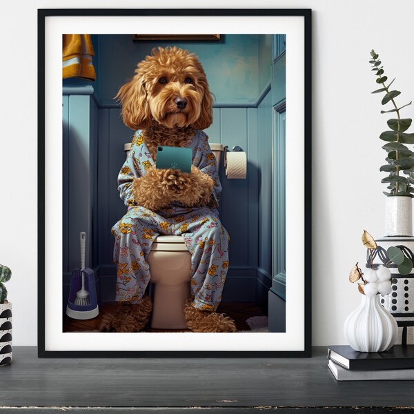 Cockapoo Toilet Art - Etsy