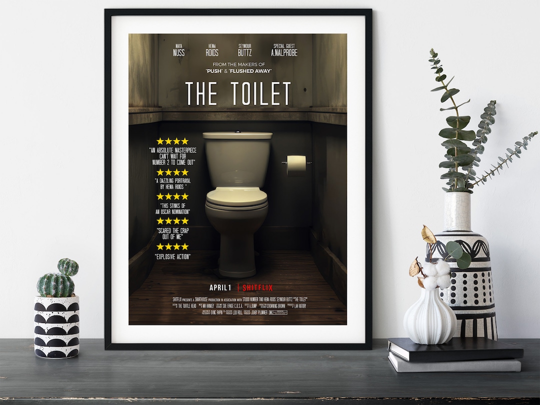 Funny Toilet Movie Poster: Bathroom Comedy Art Print - Etsy