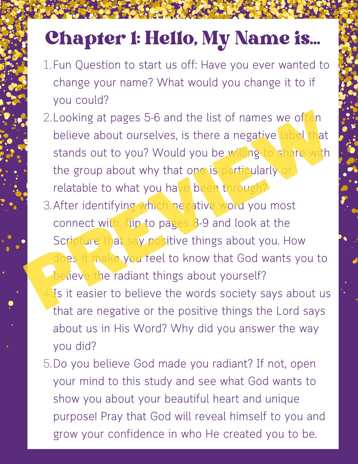 Small Group Discussion Guide for Radiant by Priscilla Shirer - Etsy
