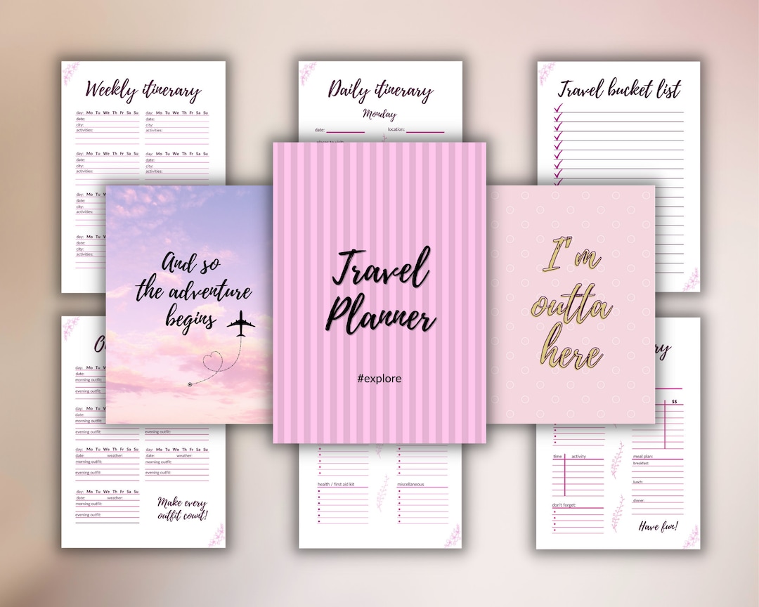 Printable Travel Planner Kit | printable Trip Planner | vacation ...