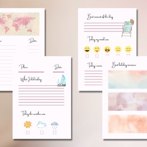 Travel Journal Printable, Travel Diary, Trip Itinerary, Custom Made ...