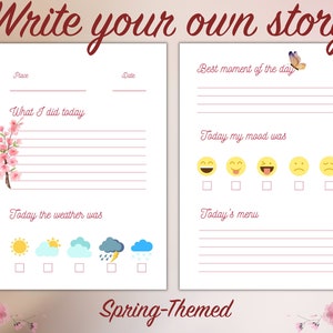 Spring Travel Journal Printable, Travel Diary, Trip Itinerary, Travel ...