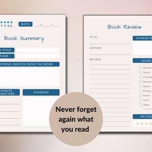 Reading Planner Printable, Reading Log, Reading Tracker, Reading ...