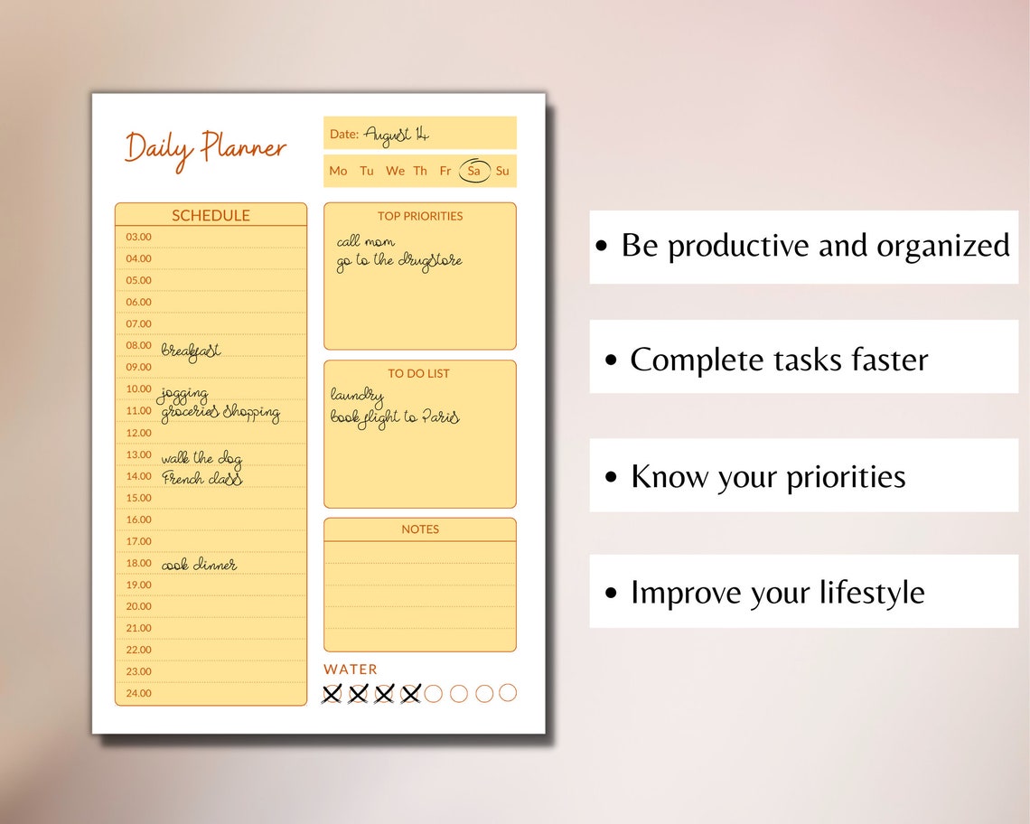 Printable Daily Planner Kit | daily Schedule | productivity Planner ...