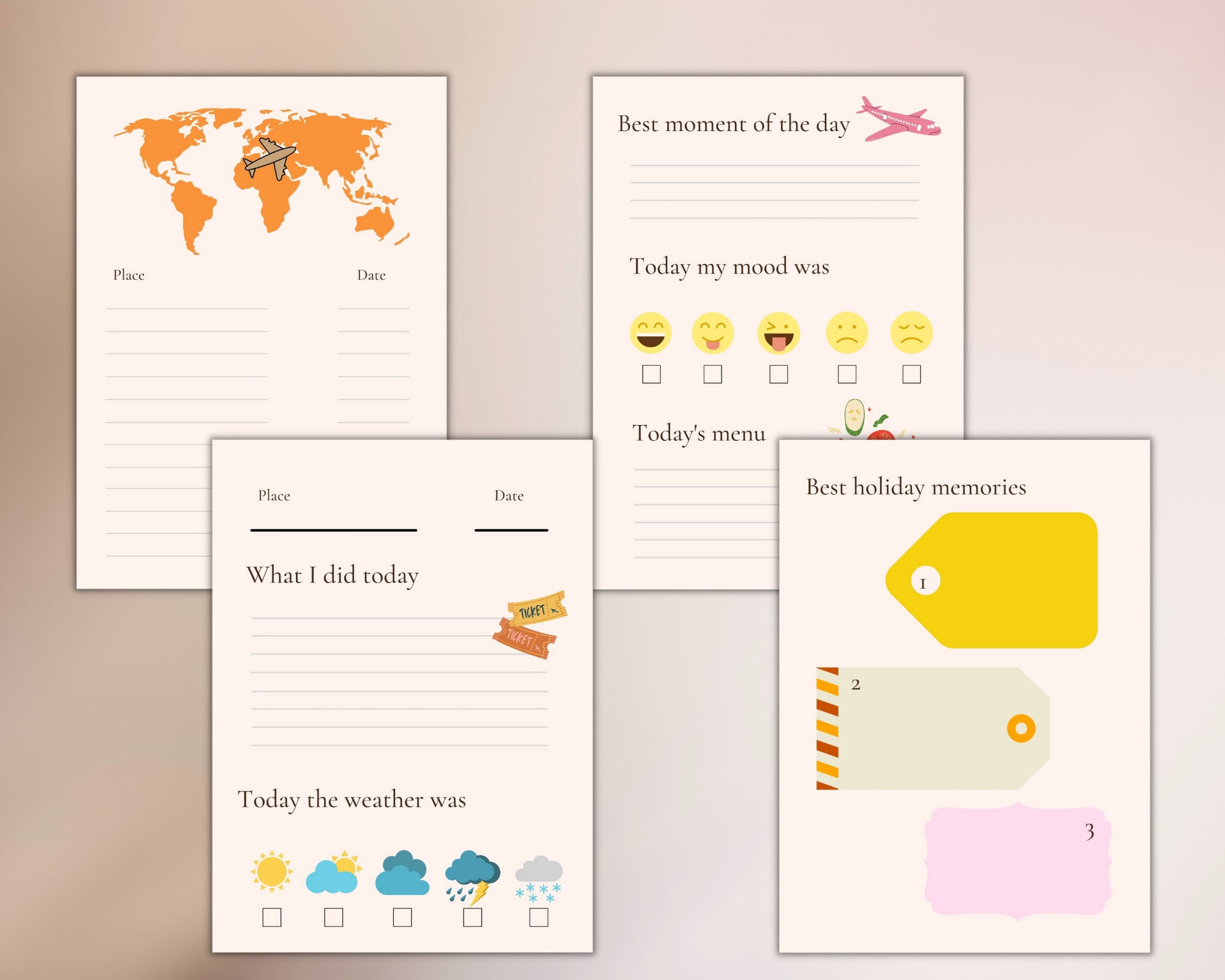 Travel Journal Printable Travel Diary Trip Itinerary Travel - Etsy