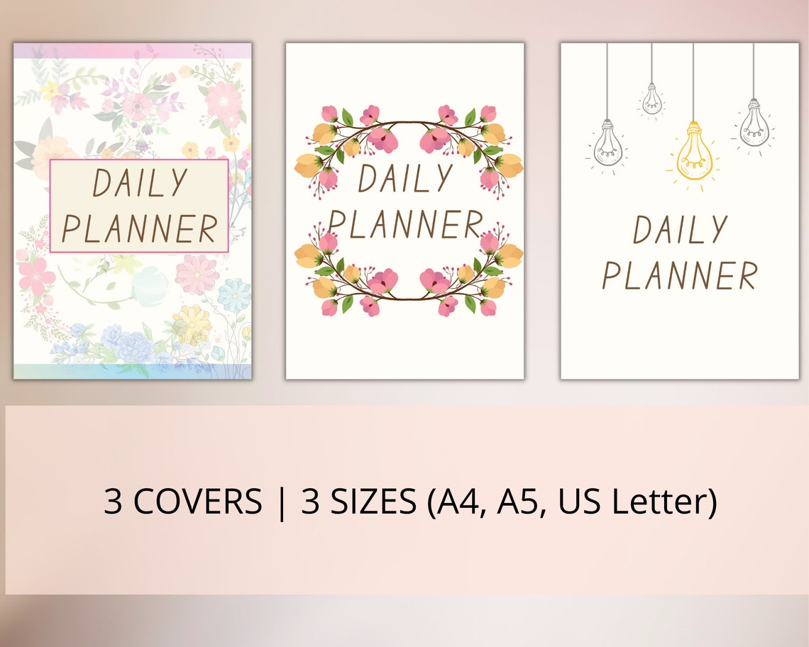 Daily Planner Printable, Daily Organizer, Undated Planner, Daily ...