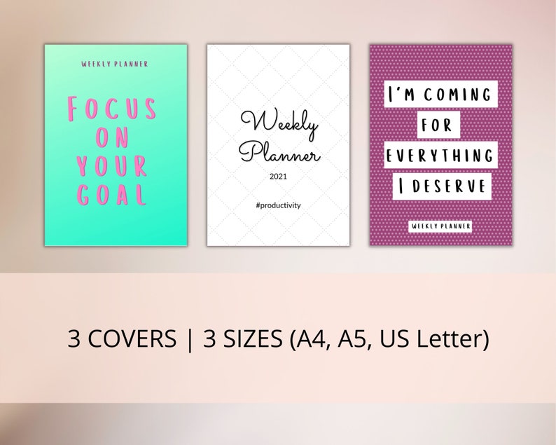 Weekly Planner Printable, Productivity Planner, Weekly Schedule ...