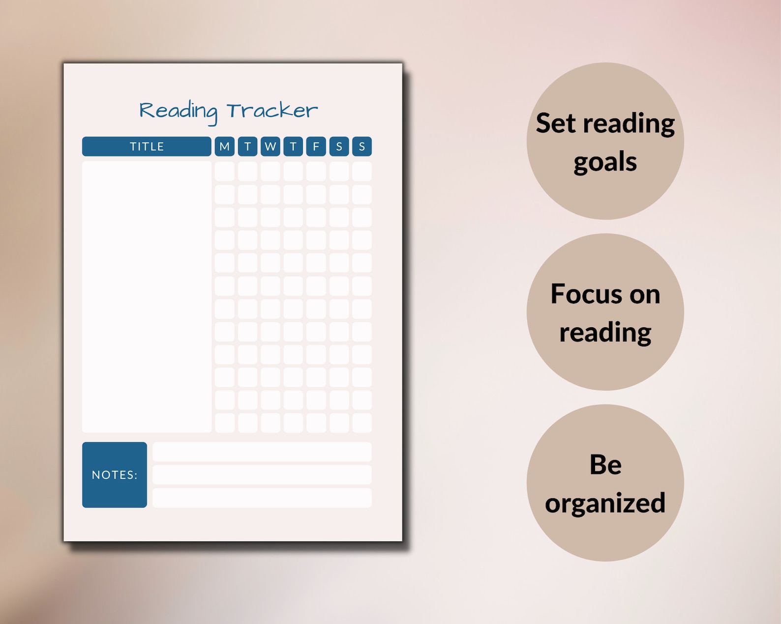 Reading Planner Printable, Reading Log, Reading Tracker, Reading ...