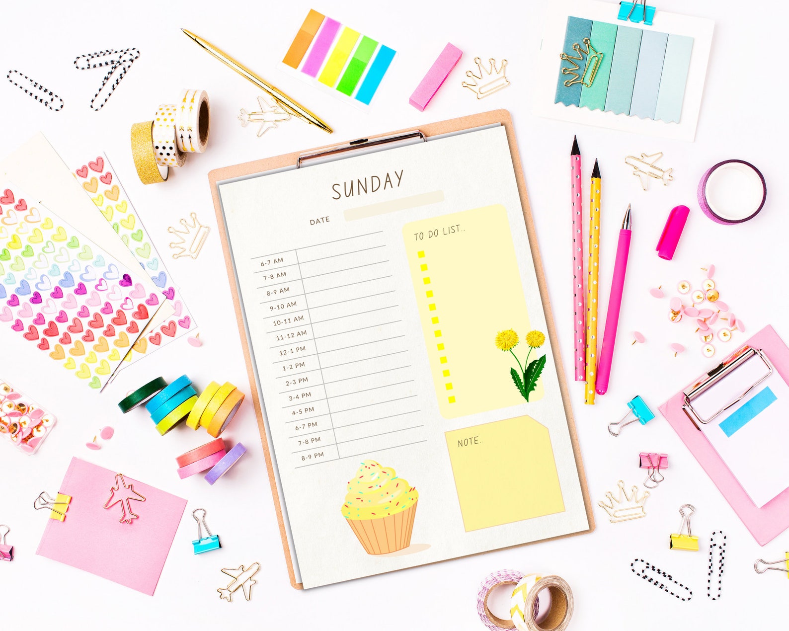 Daily Planner Printable, Daily Organizer, Undated Planner, Daily ...