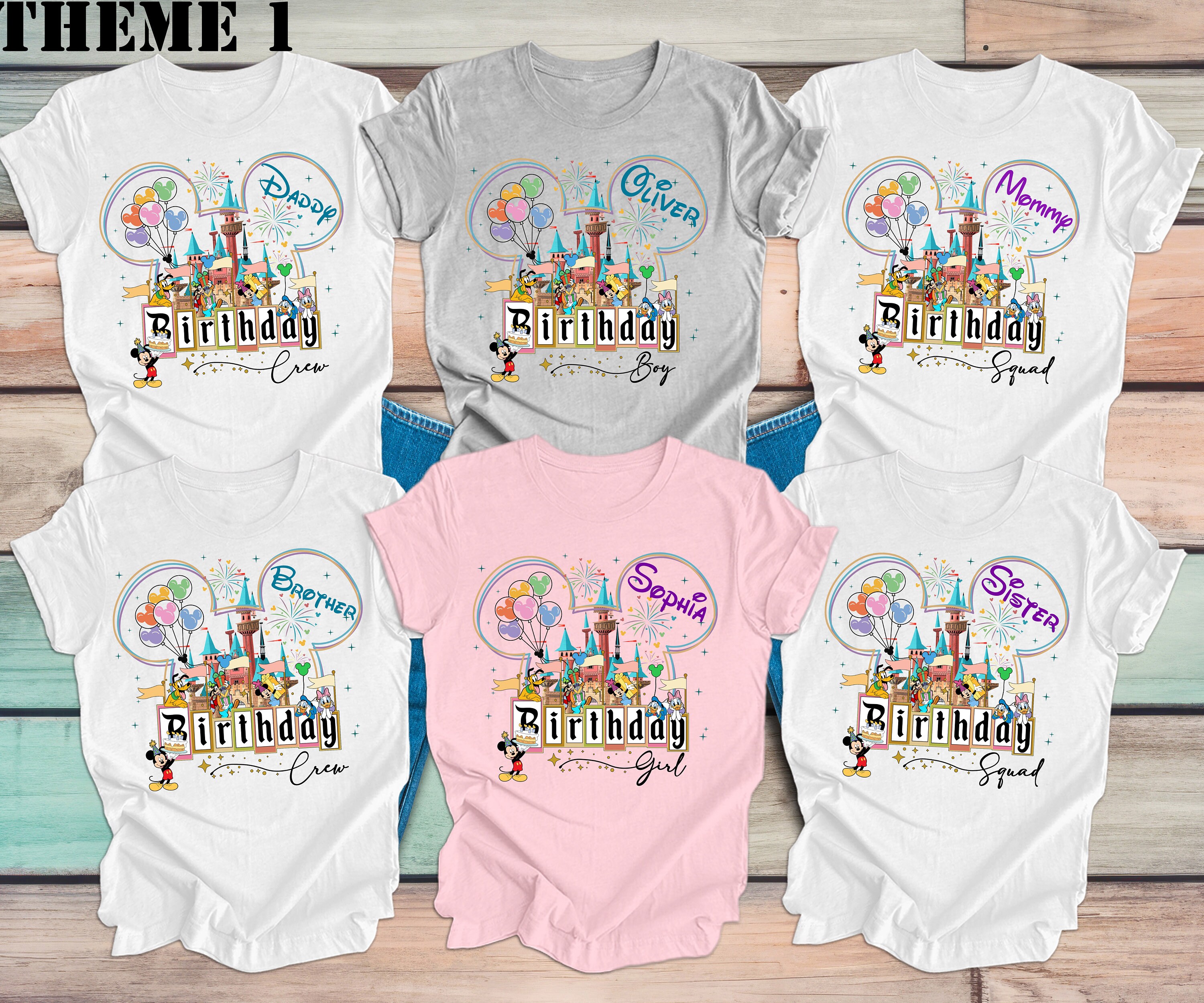 Disney Family Birthday Shirt, Custom Birthday Squad Shirt, Disney Birthday Girl Shirt, Disney ...