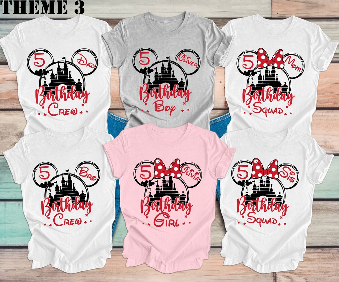 Disney Family Birthday Shirt, Custom Birthday Squad Shirt, Disney Birthday Girl Shirt, Disney ...