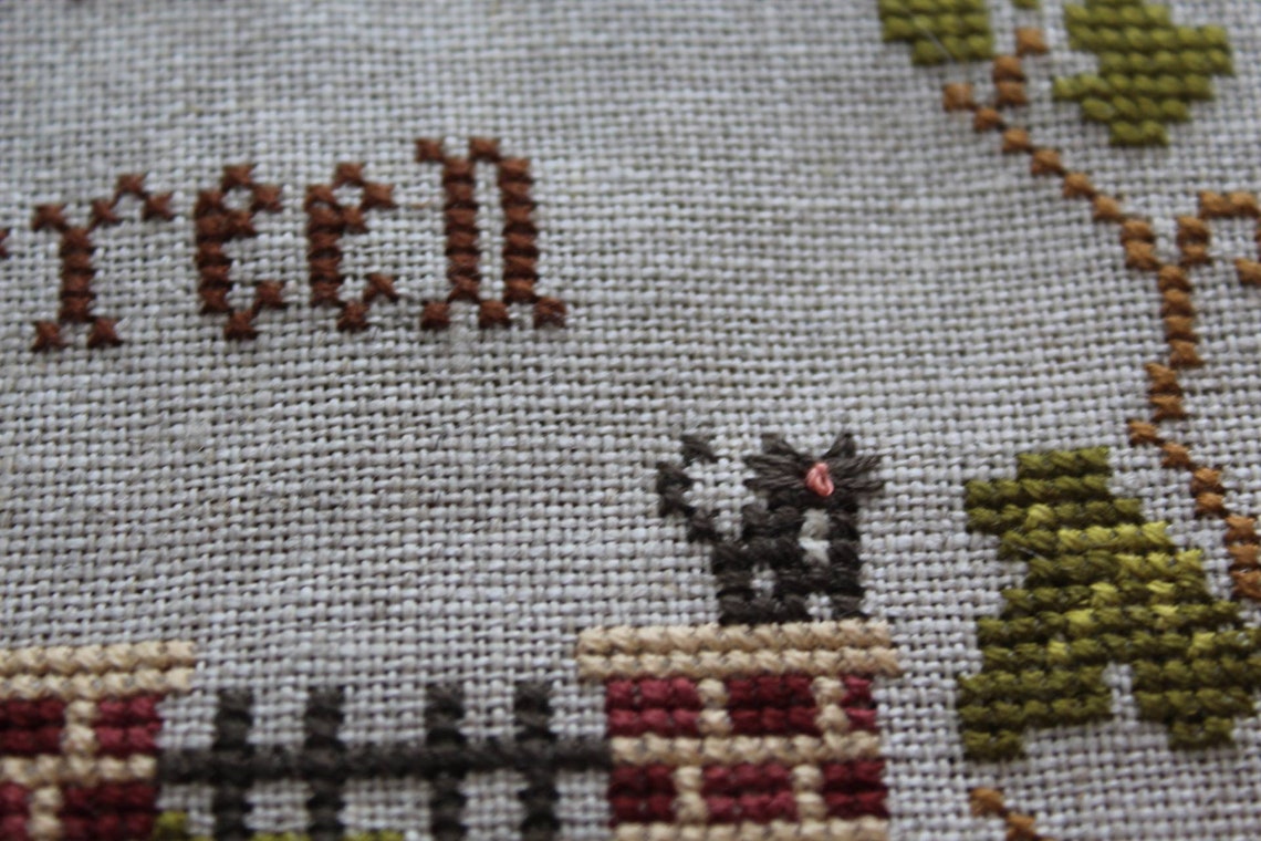The Ivy Green, PDF/DIGITAL Cross Stitch Pattern, Primitive Cross Stitch ...