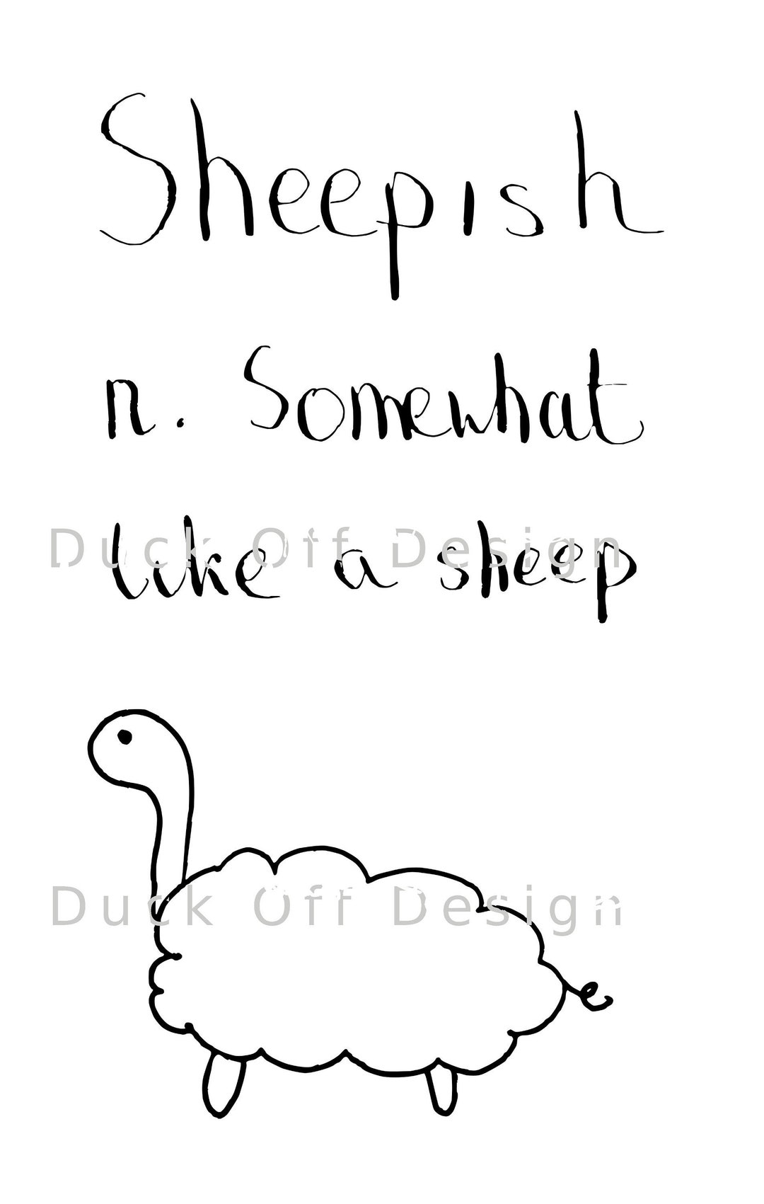 Sheepish | Digital Download | Hand Drawn | Sublimation PNG - Etsy