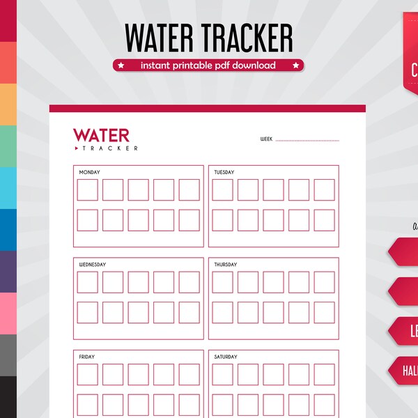 Drink Water Drinking Water Chart - Etsy