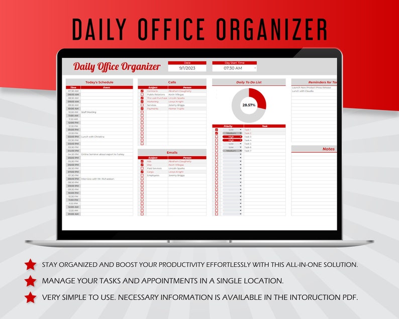 Daily Task Manager, Office Planning, Goal Management, Time Allocation ...
