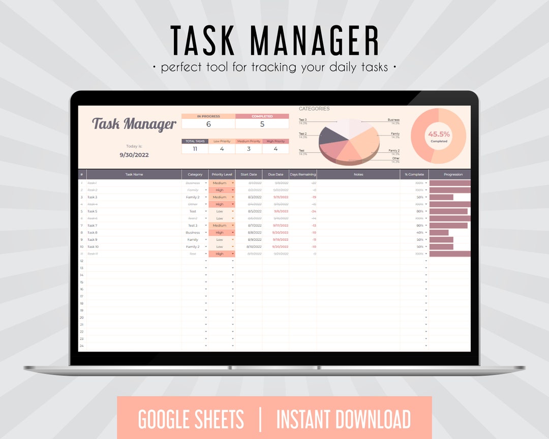 Task Tracker, to Do List Template, Activity Tracker, Daily to Do List ...