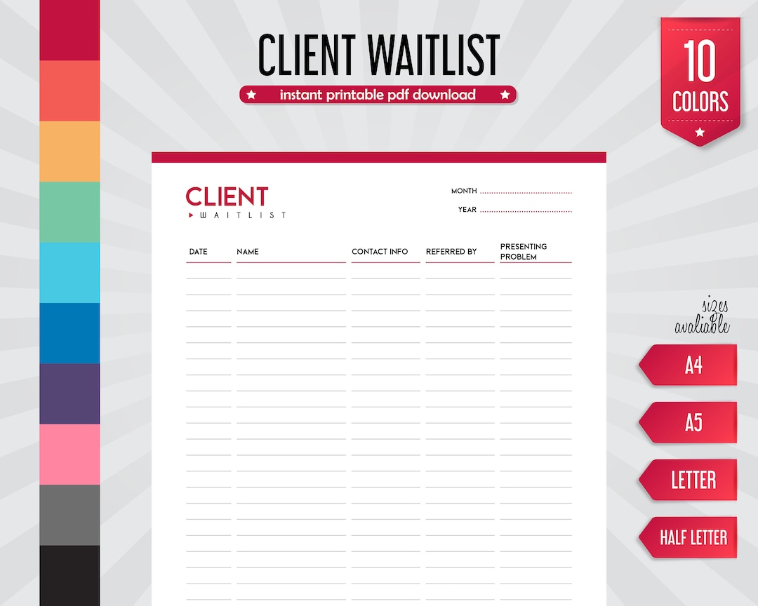 Client Waitlist, Waitlist Management, Waiting Tracker, Client Queue ...