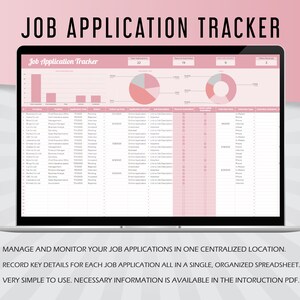Job Application Log, Career Tracker, Interview Organizer, Employment ...