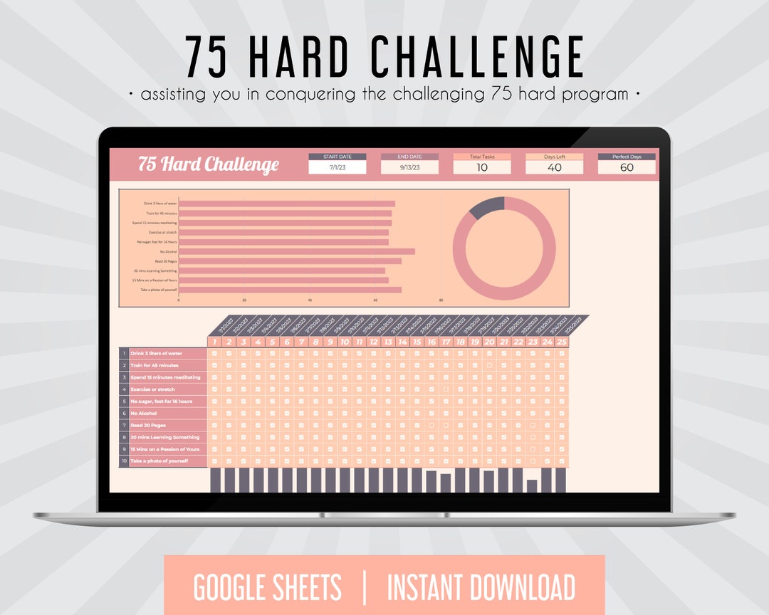 75 Hard Challenge Routine Tracking, Habit Development, Goal Setting ...