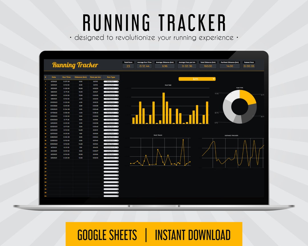 Running Tracker, Fitness Tracking, Exercise Log, Workout Data, Training ...