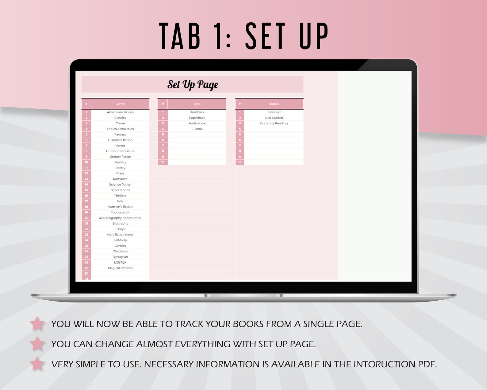 Digital Reading Log, Book Tracker, Google Sheets Books, Book Log ...