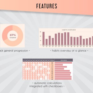 Habit Tracker, Goal Tracker, Monthly Habit, Daily Routine, Habit ...