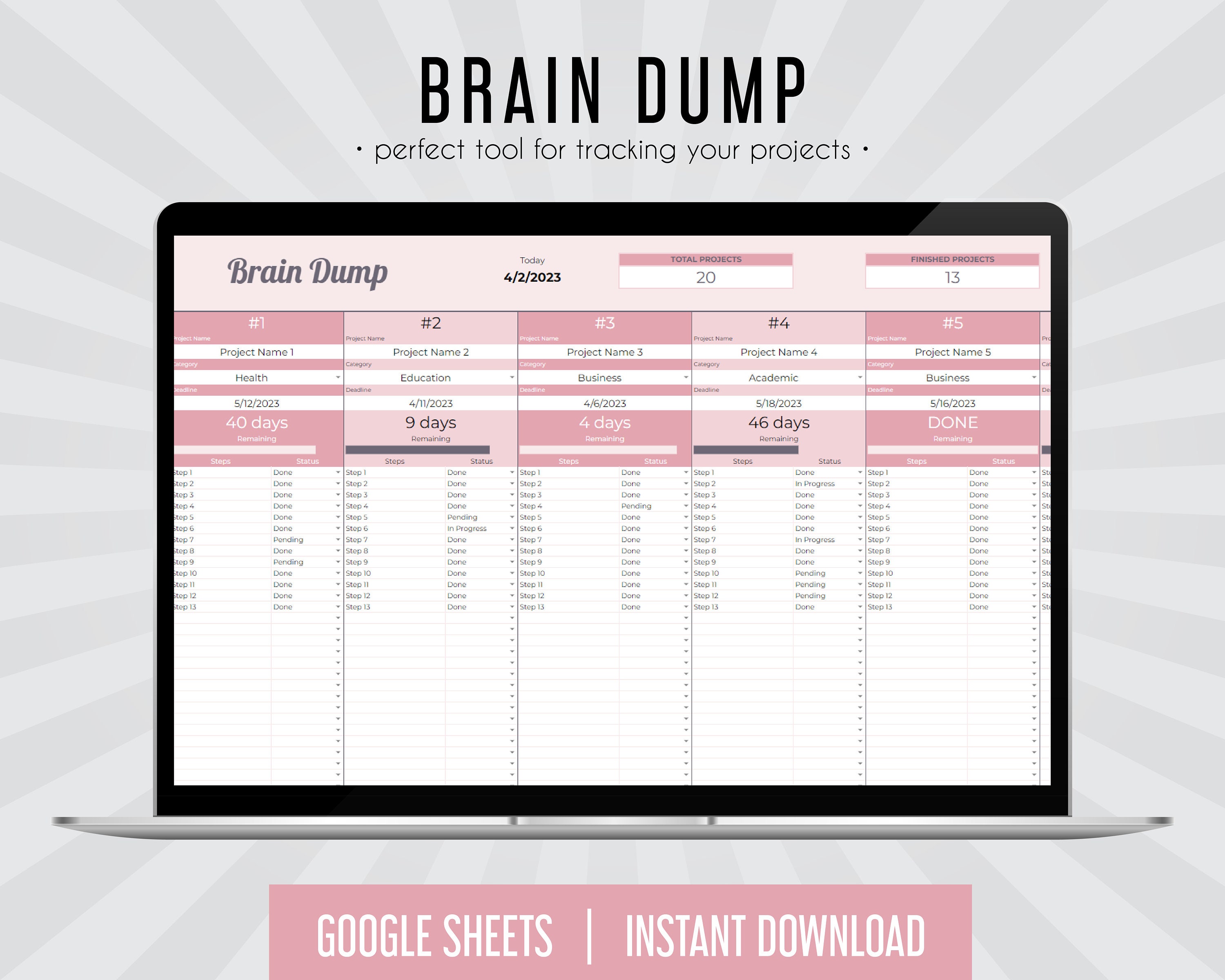 ADHD Brain Dump, ADHD Overwhelm, Anxiety Worksheet, Success ...