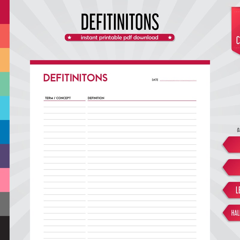 Word Definitions - Etsy