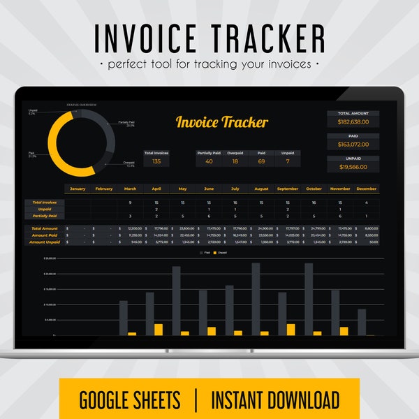 Invoice Manager Excel Template - Etsy