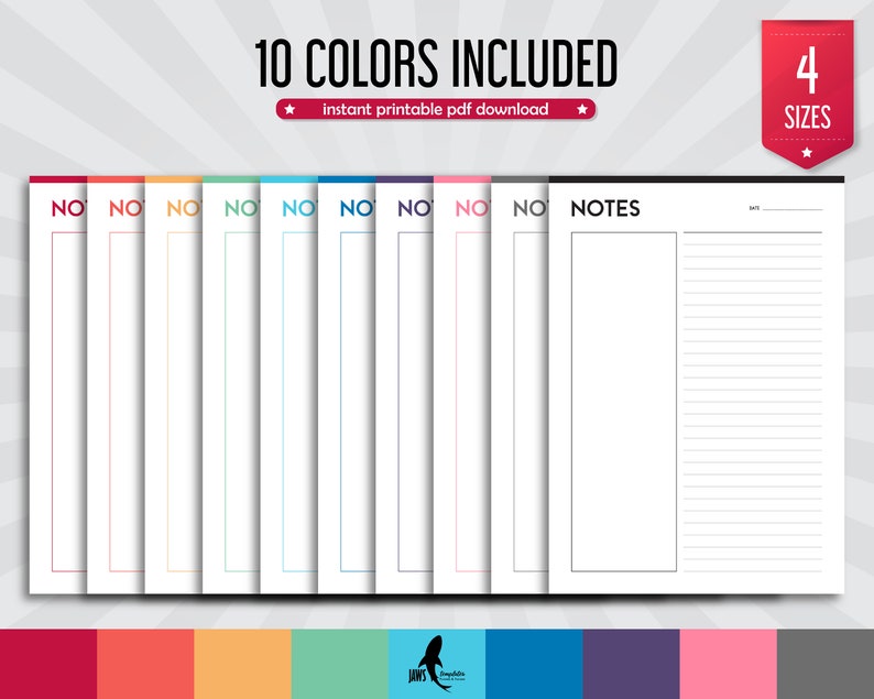 Printable Notes, Printable to Do List, Paper Pages, Digital Planner ...