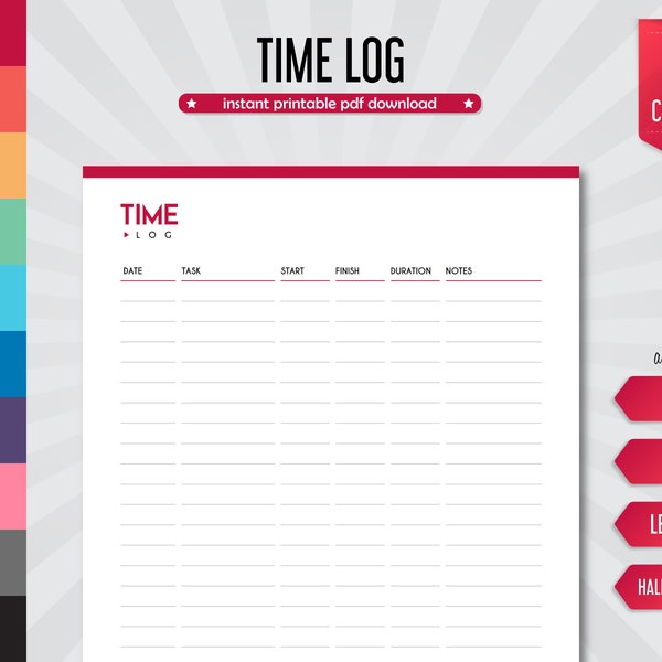 Easy Time Sheet - Etsy