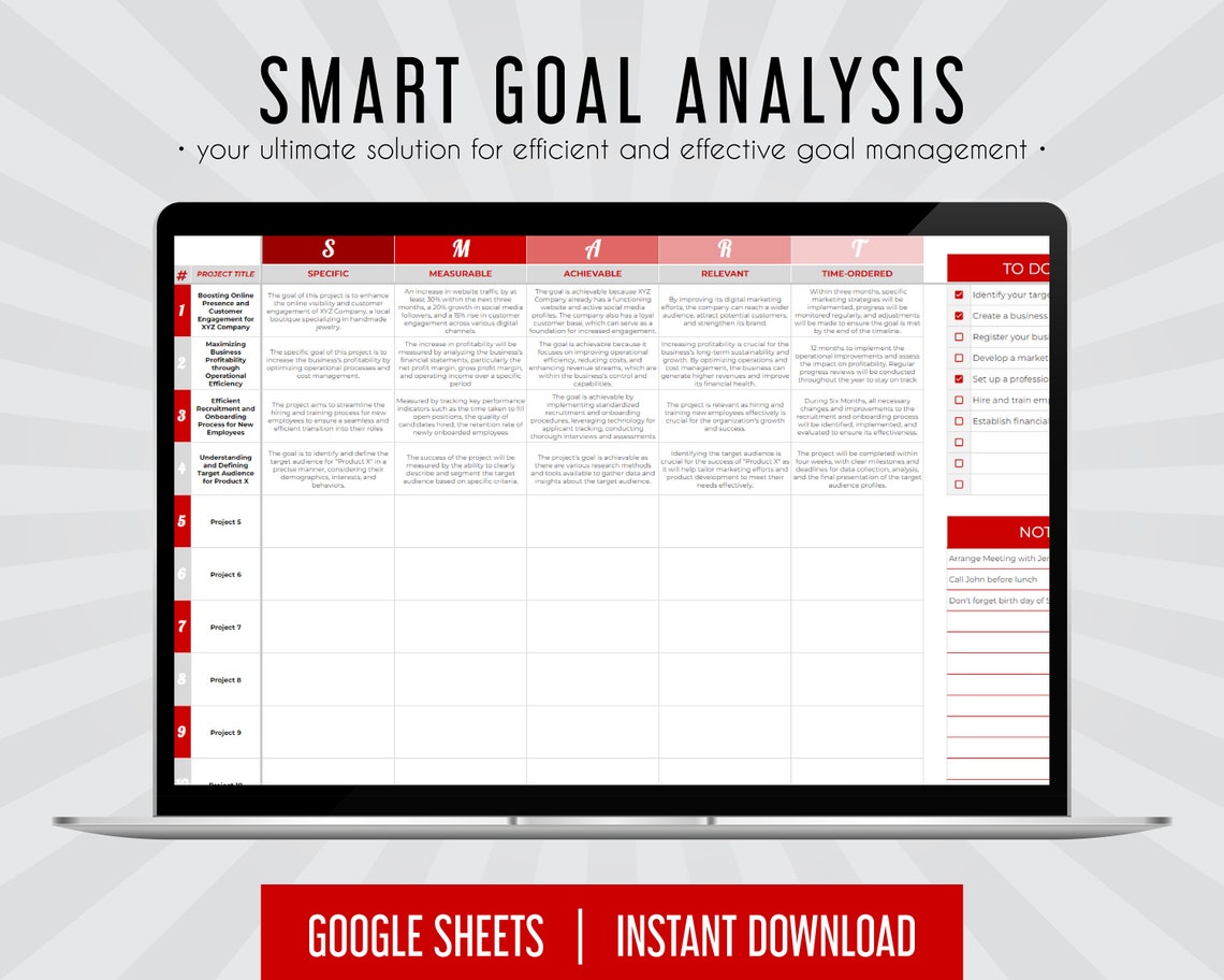 Setting Smart Goals, Therapy Worksheet, Goal Template, Goal Setting ...