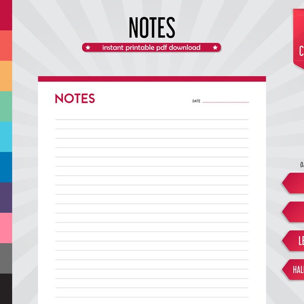 Notetaking Template Printable - Etsy