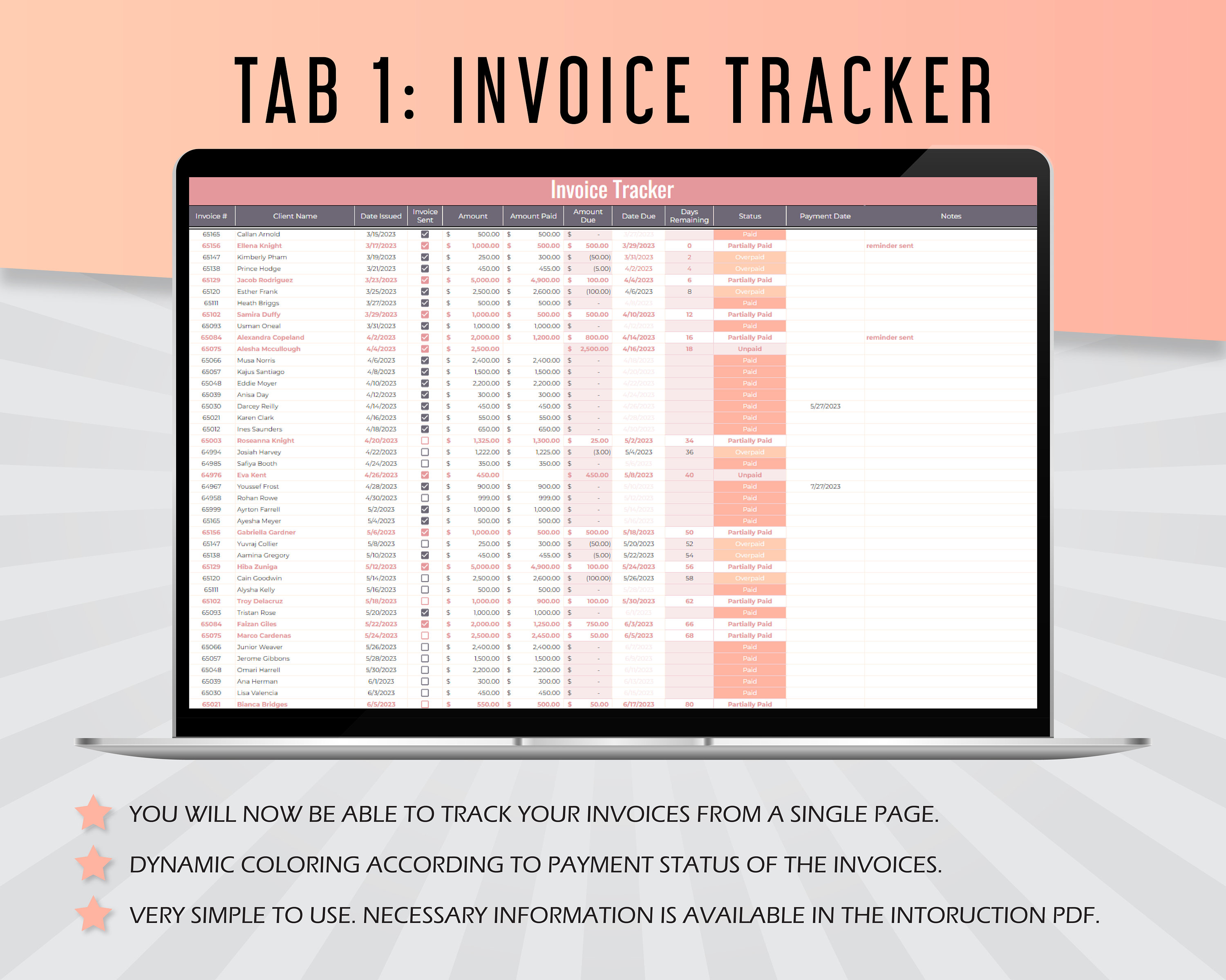 Invoice Template, Invoice Tracker, Business Planner, Business Tracker ...